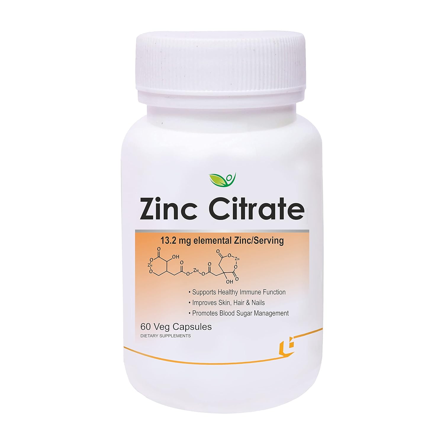 Biotrex Zinc Citrate Supplement - 60 Veg Capsules, Healthy Immunity, S ...
