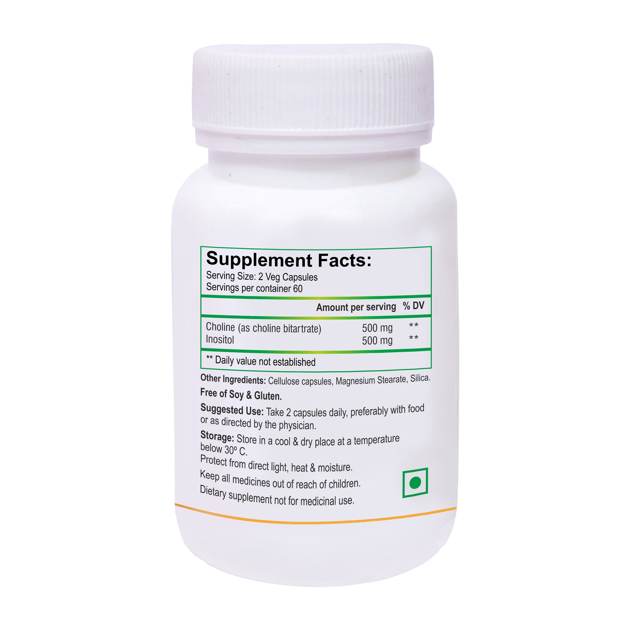 Biotrex Choline & Inositol 500mg - 60 Capsules – BIOTREX NUTRACEUTICALS